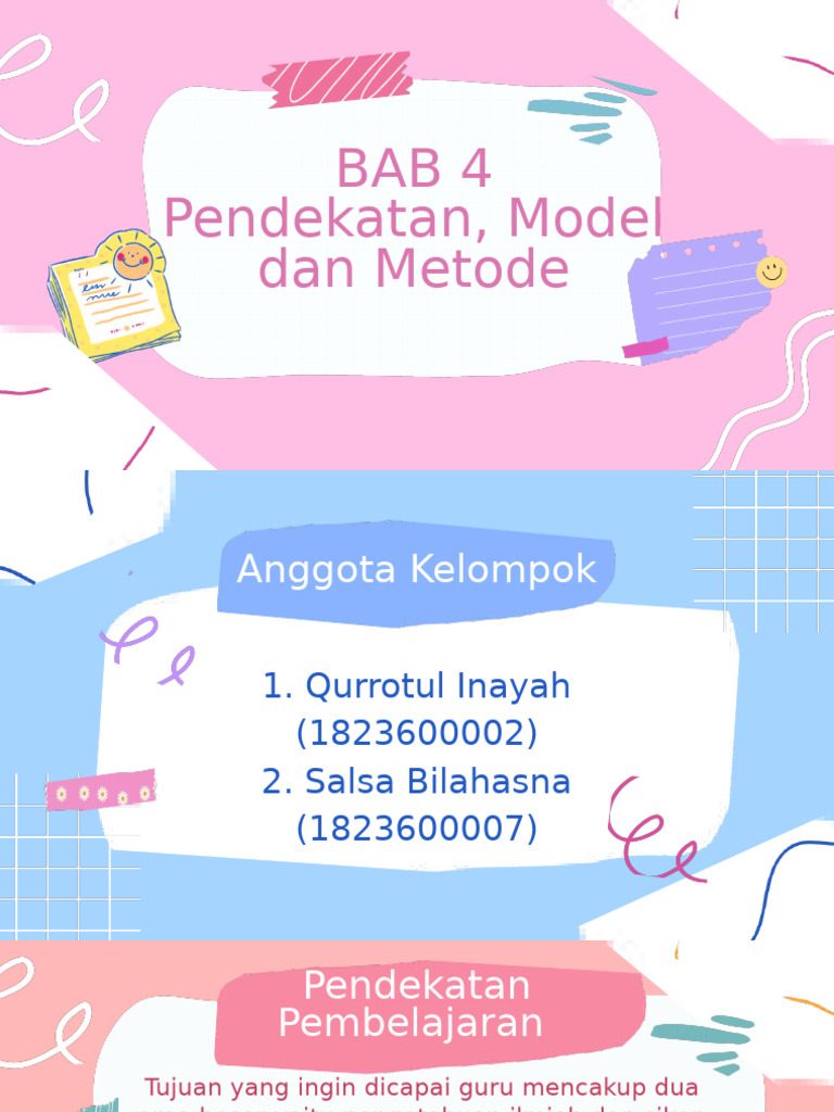 BAB 4 Pendekatan, Model Dan Metode | PDF