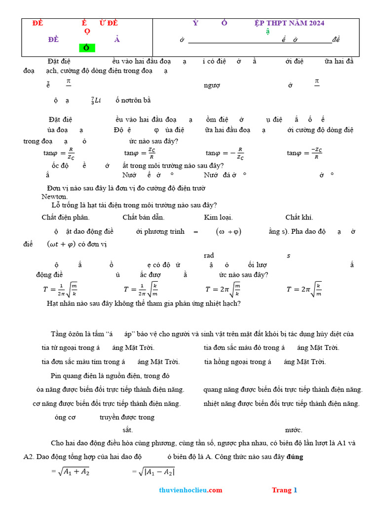 Phát Triên MH8 2024 | PDF