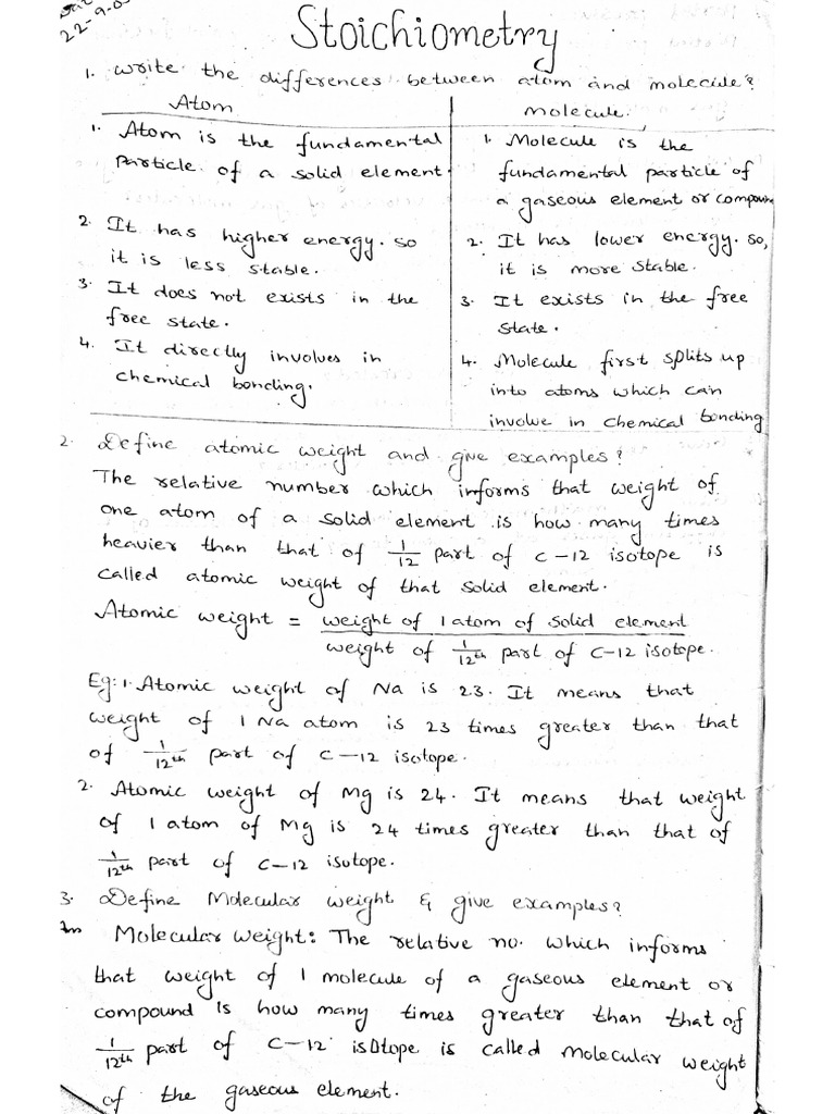 Stoichiometry 1 | PDF