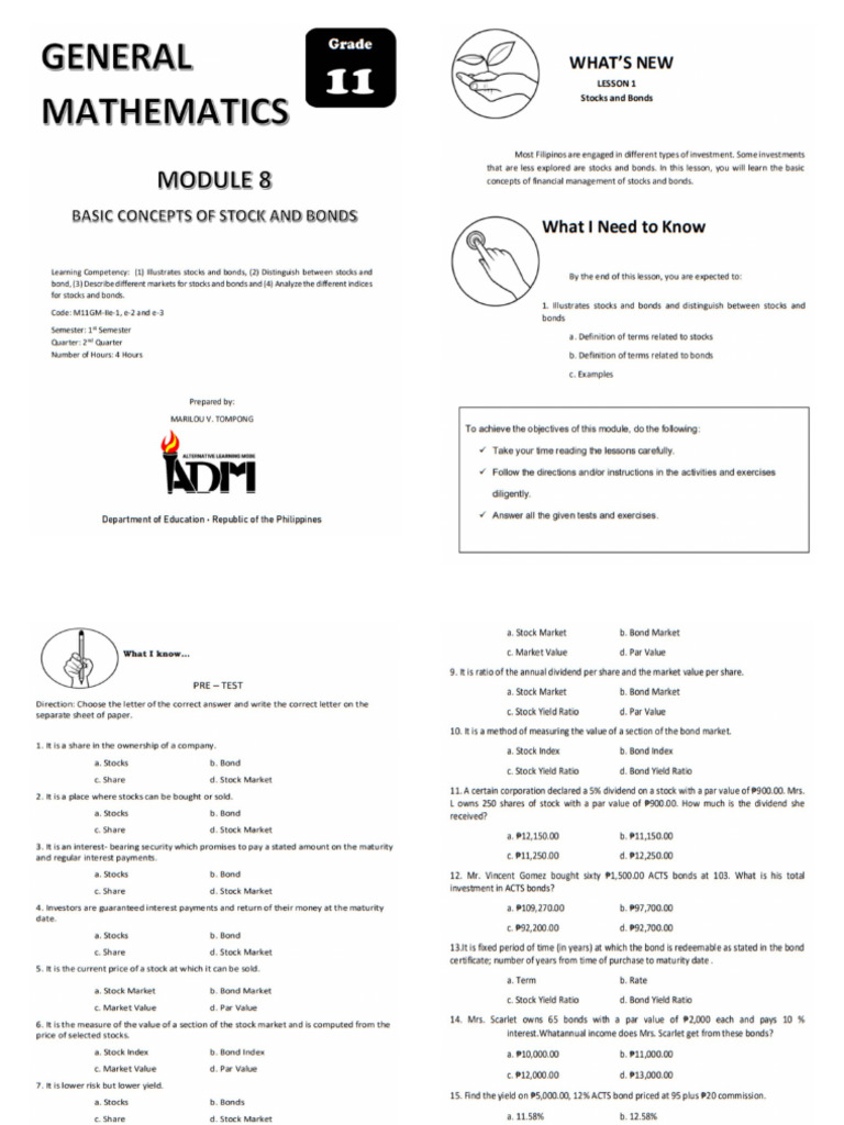Genmath 11 Module 8 9 | PDF