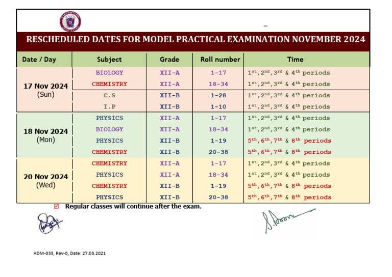 Rescheduled Grade 12 Model Practical Exam November 2024 | PDF