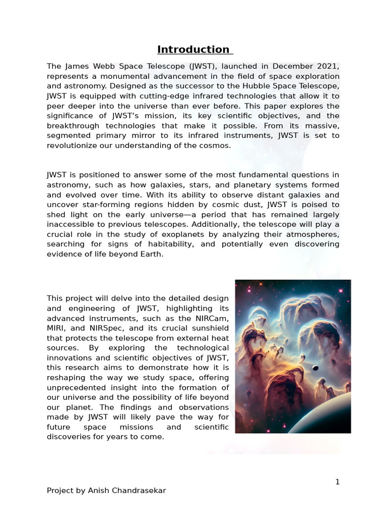 Physics Project - Anish | PDF | Hubble Space Telescope | Exoplanet