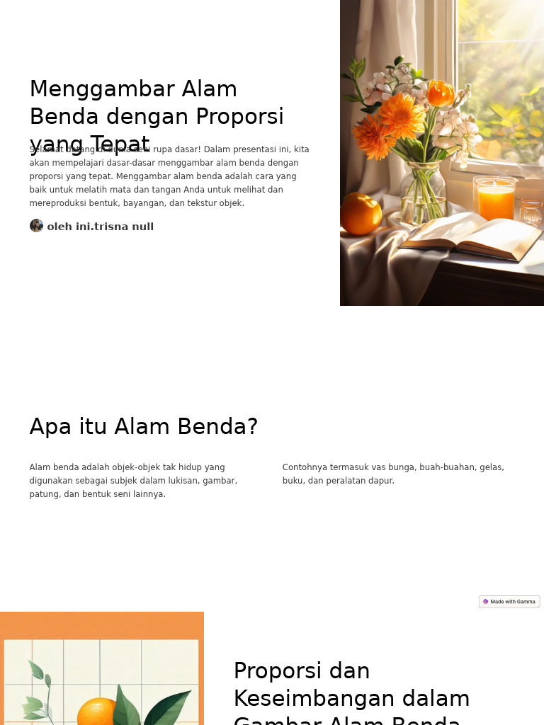 Menggambar Alam Benda Dengan Proporsi Yang Tepat | PDF