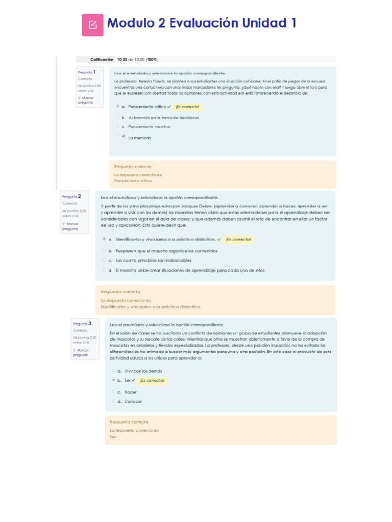 Modulo2 Evaluacion de La Unidad1 | PDF