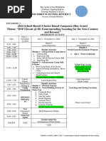 Front BSP School Camping 2025 Program | PDF | Girl Guiding And Girl Scouting | Scouting