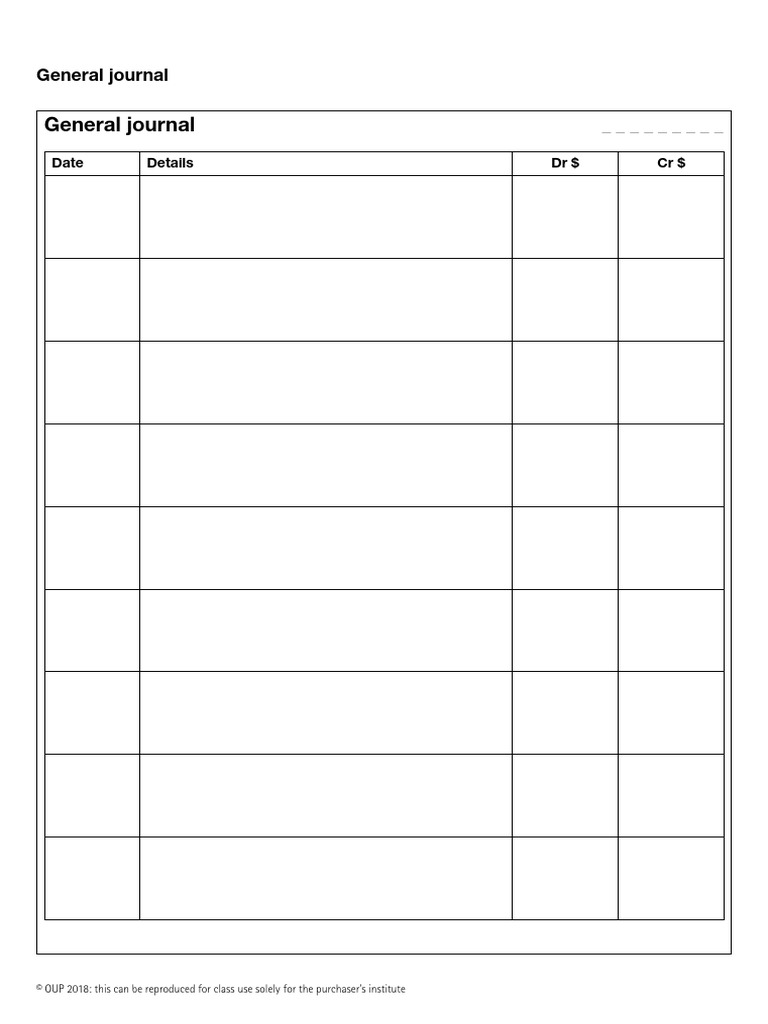 General Journal Practice | PDF