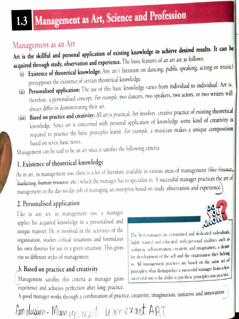 Management: Art, Science, Profession | PDF | Science | Profession