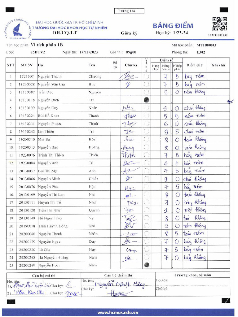 Đề thi hcmus | PDF