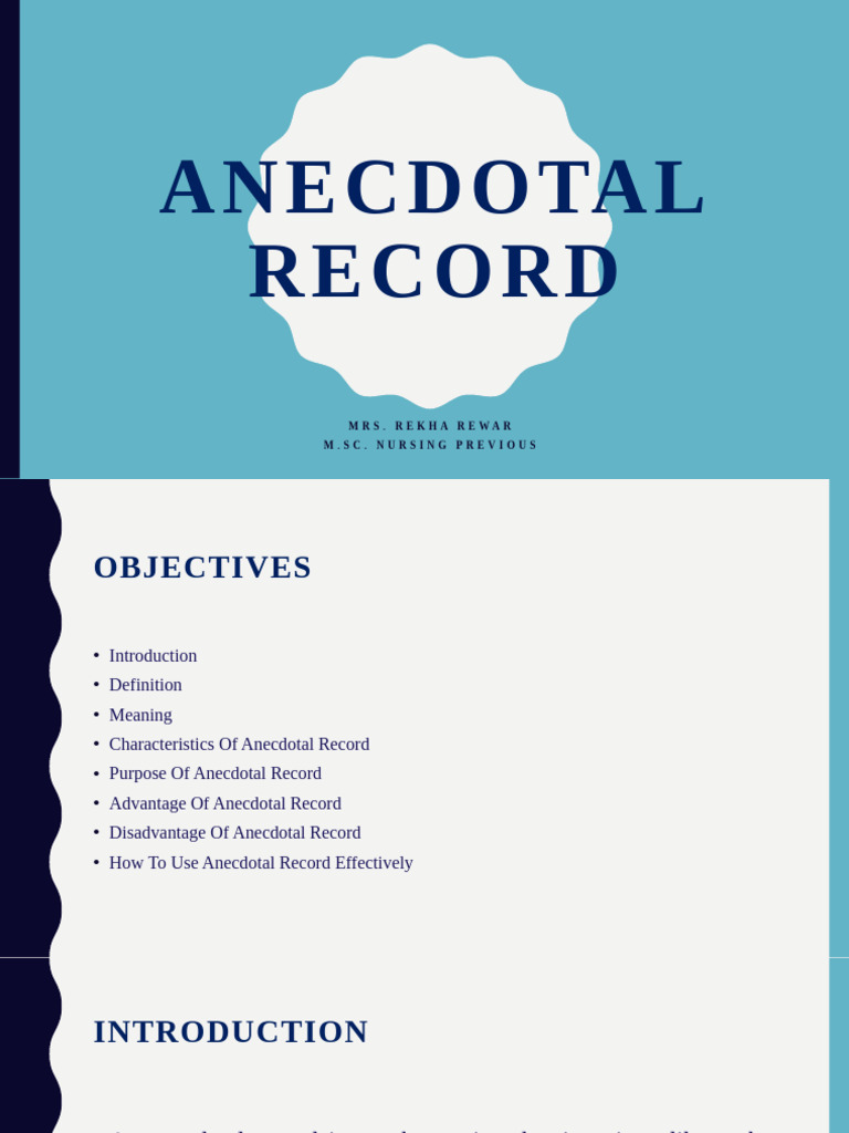 Anecdotal Record | PDF | Behavior | Social Psychology