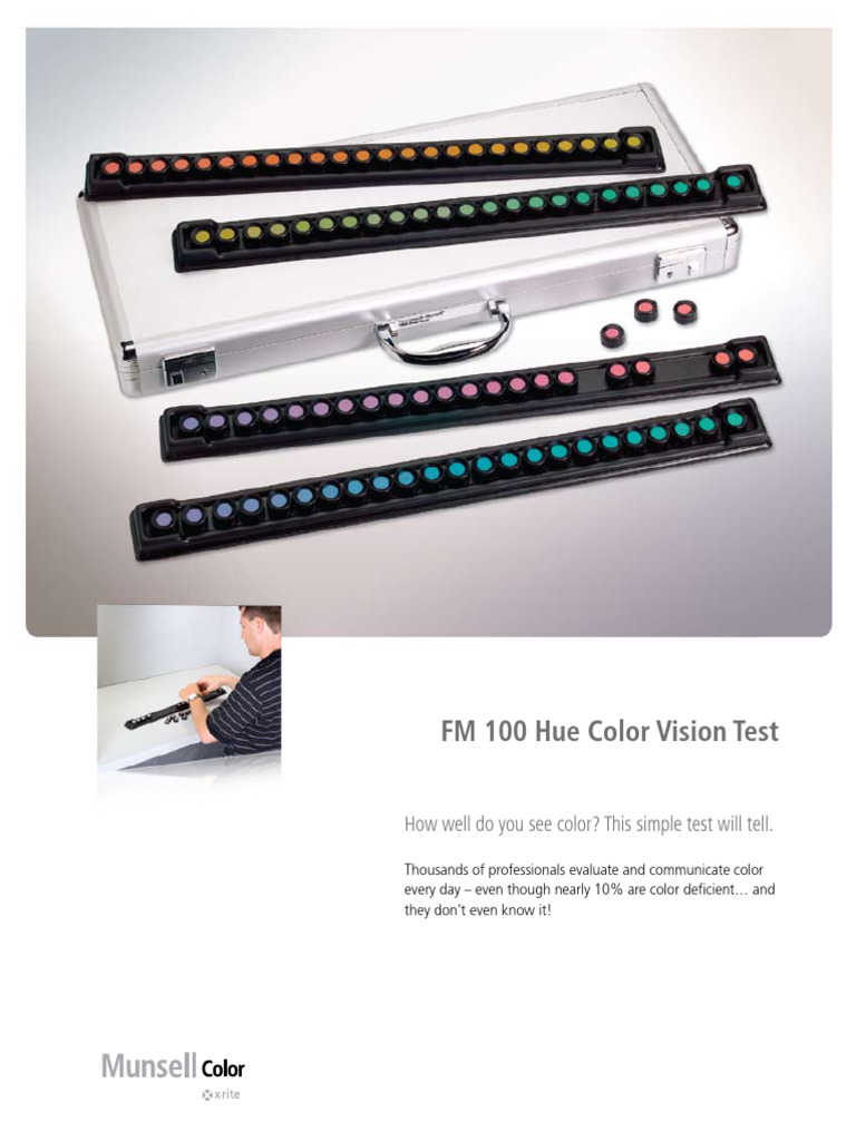 FM 100 Hue Color Vision Test Overview | PDF | Vision | Computing