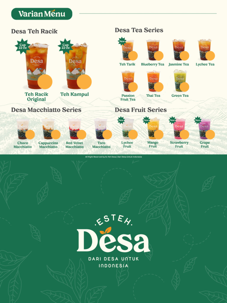 (NEW) Es Teh Desa - Menu - Lingkaran Harga | PDF