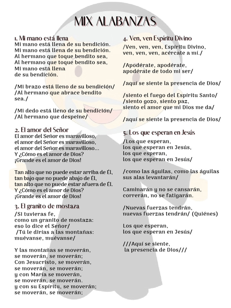 Mi mano está llena de bendición | PDF