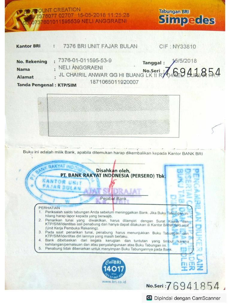 17 Scan Bku Rekening | PDF