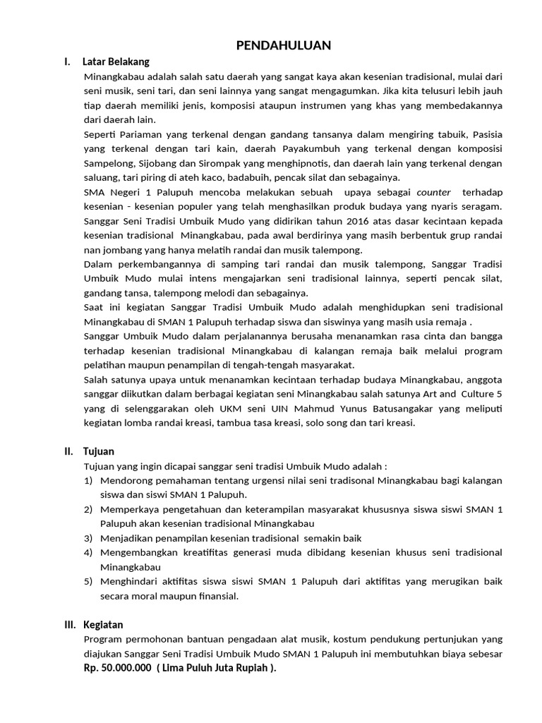 Proposal Randai | PDF