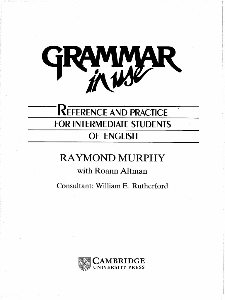 Cambridge - English Grammar in Use - Intermediate | PDF