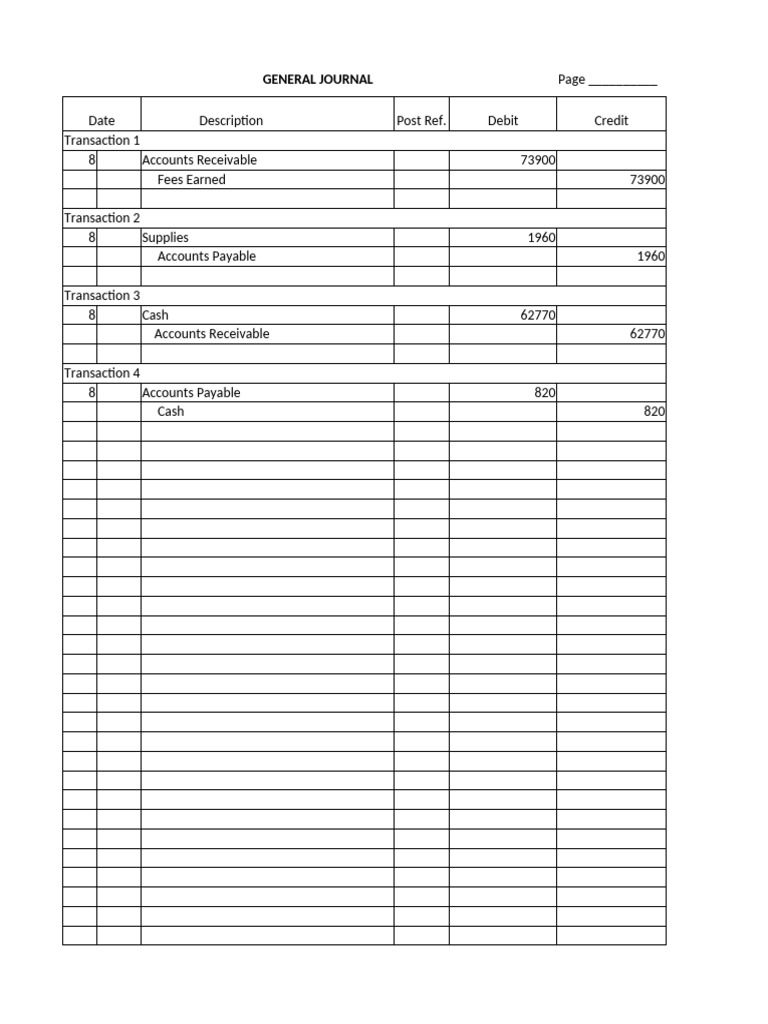 General Journal Template | PDF | Debits And Credits | Corporations