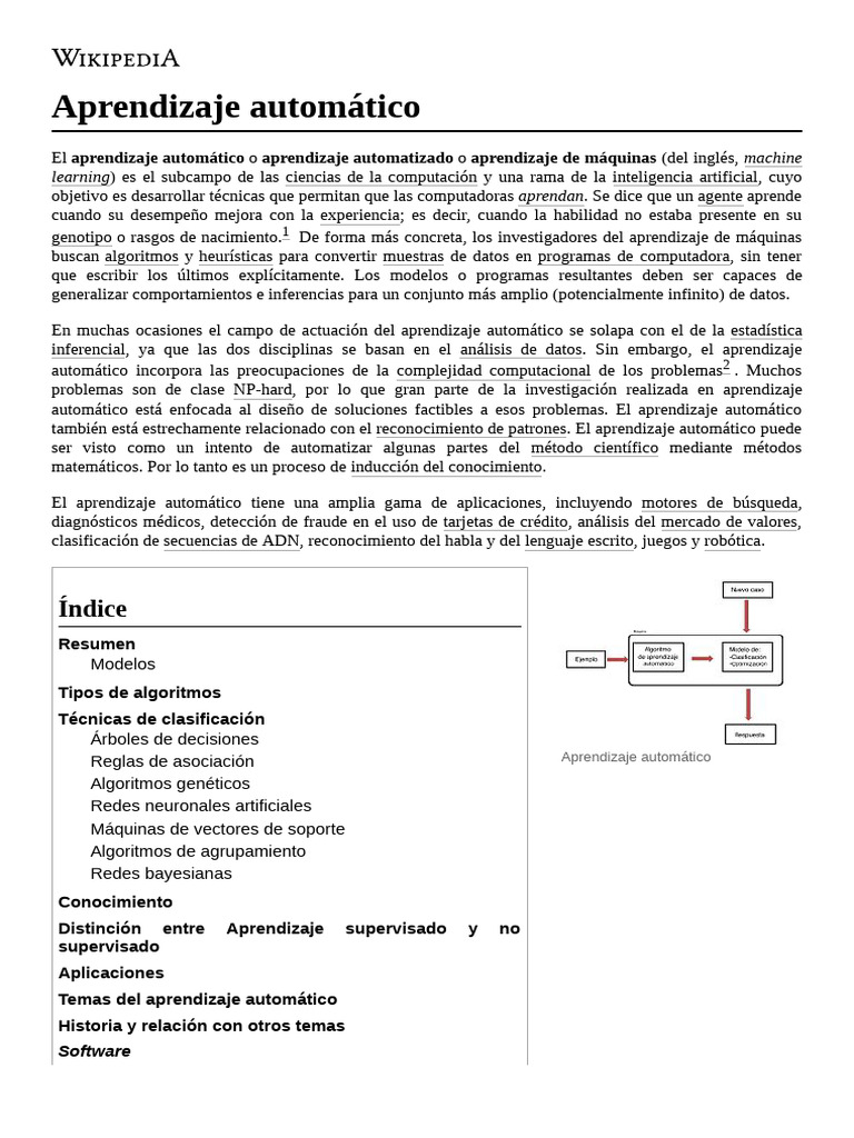 Aprendizaje Automático | PDF | Aprendizaje automático | Matemáticas Aplicadas