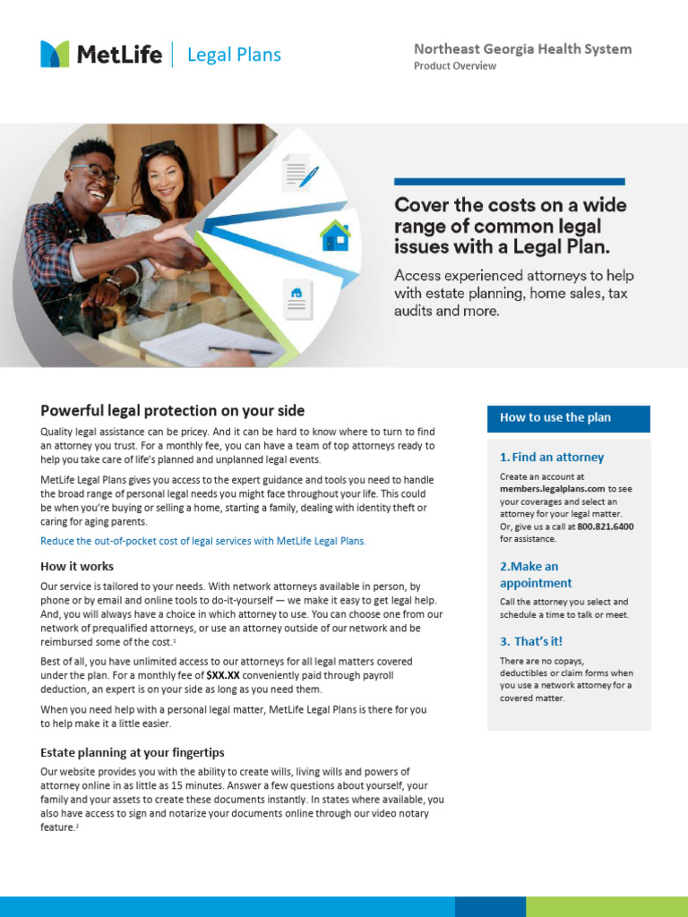 MetLife Legal Plan Flyer | PDF | Lawyer | Foreclosure