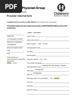 CHOA Physician's Group Referral Form | PDF | Gastroenterology | Liver