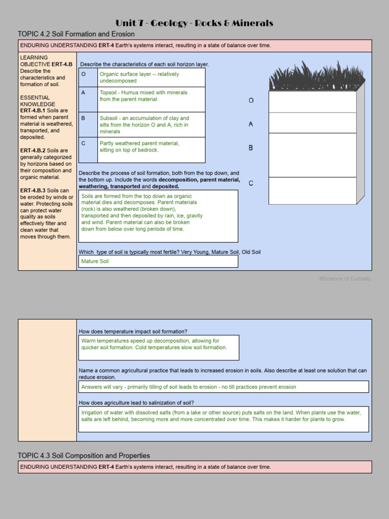 Key of Unit 7 - Earth Systems & Resources | PDF | Soil | Mining