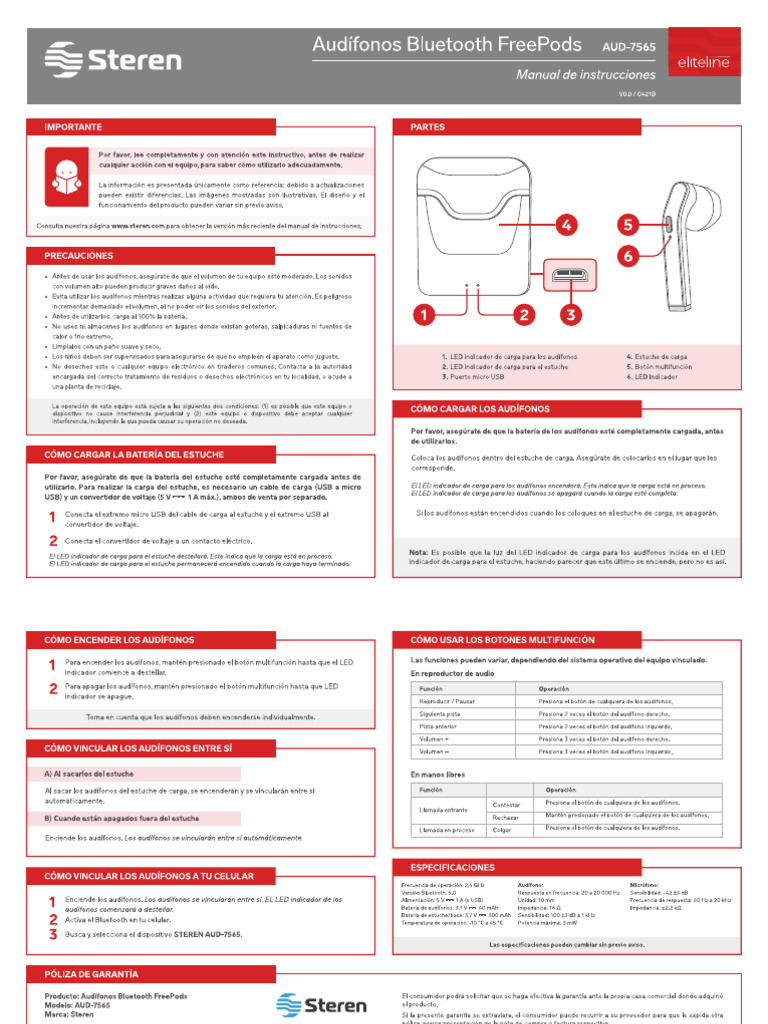 AUD 7565 Instr | PDF
