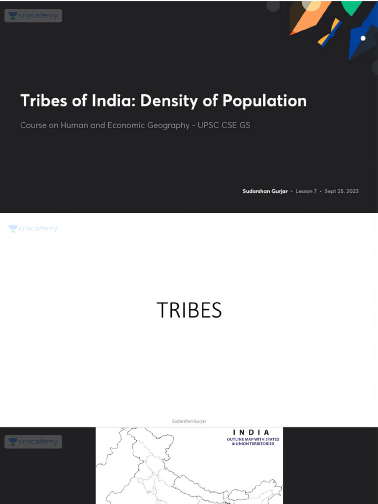Tribes of India Density of Popula No Anno 1696156701691 | PDF