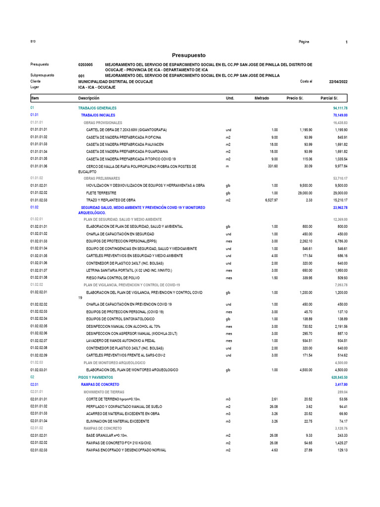 Presupuestocliente 20221005 184421 478 | PDF | Construyendo tecnología | Materiales
