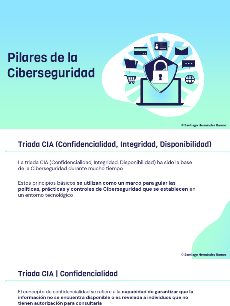 3 2 Pilares Ciberseguridad | PDF | Autenticación | Usuario (informática)