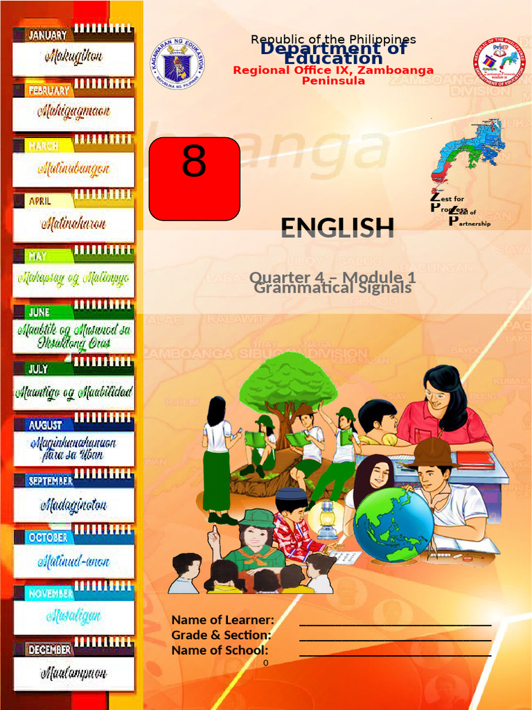 ENGLISH8-Quarter 4 Module 1 | PDF | Grammar | Word