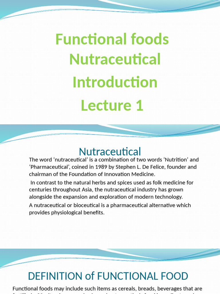 Functional Foods | PDF | Foods | Nutraceutical