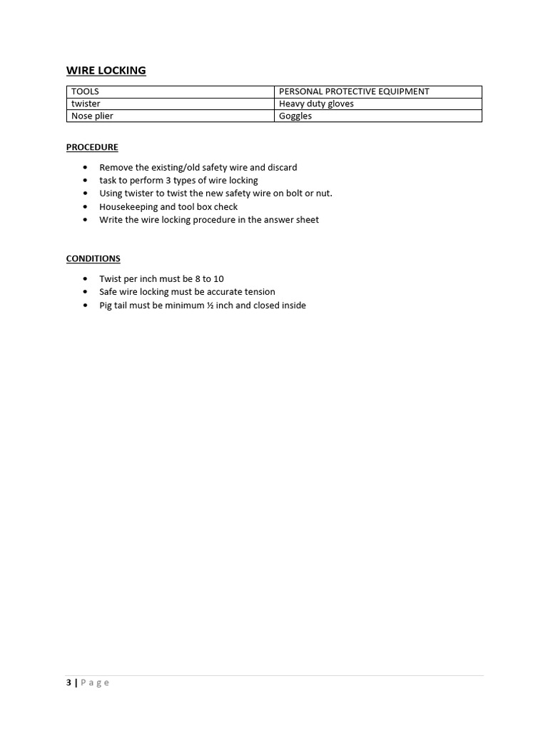 Wire Locking | PDF
