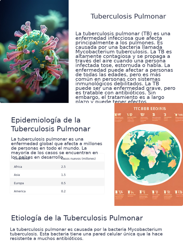 Tuberculosis Pulmonar | PDF | Tuberculosis | Sistema inmune