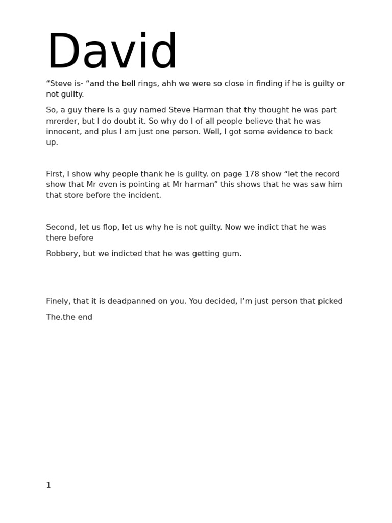 David: "Steve Is-"And The Bell Rings, Ahh We Were So Close in Finding ...