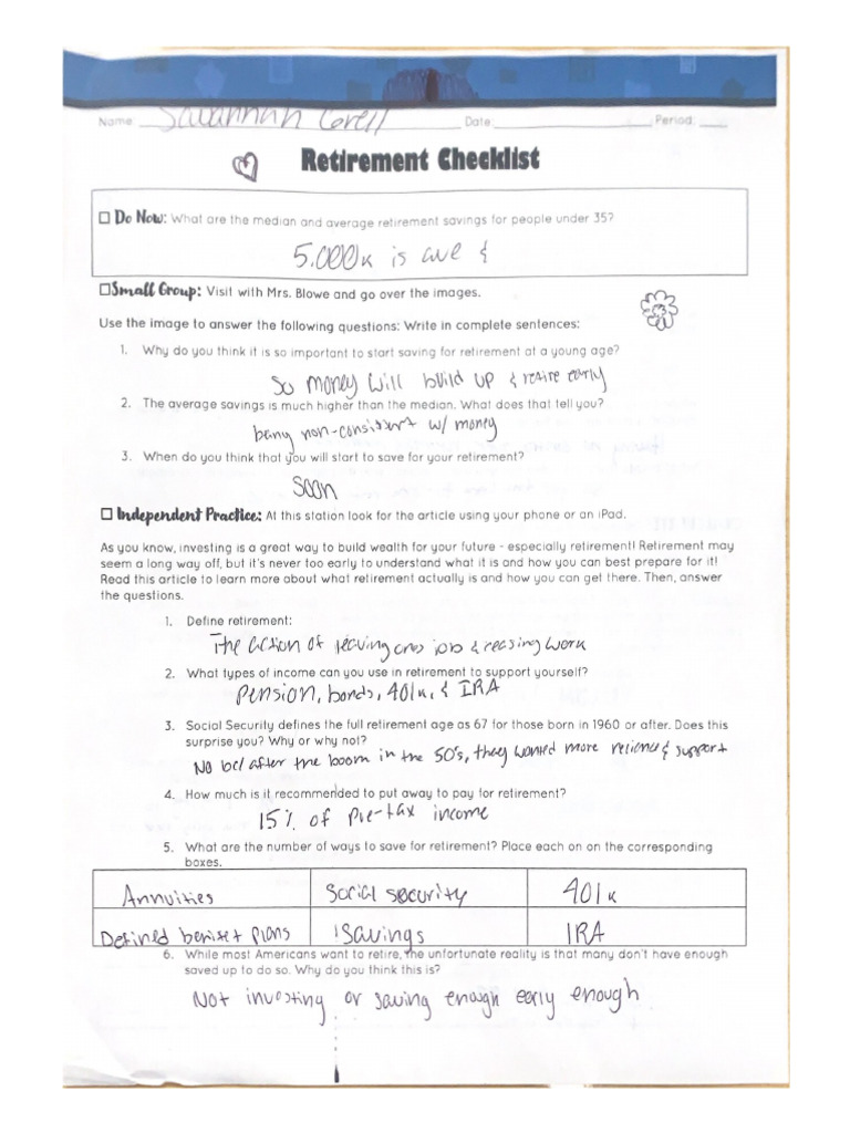 Retirement Checklist | PDF