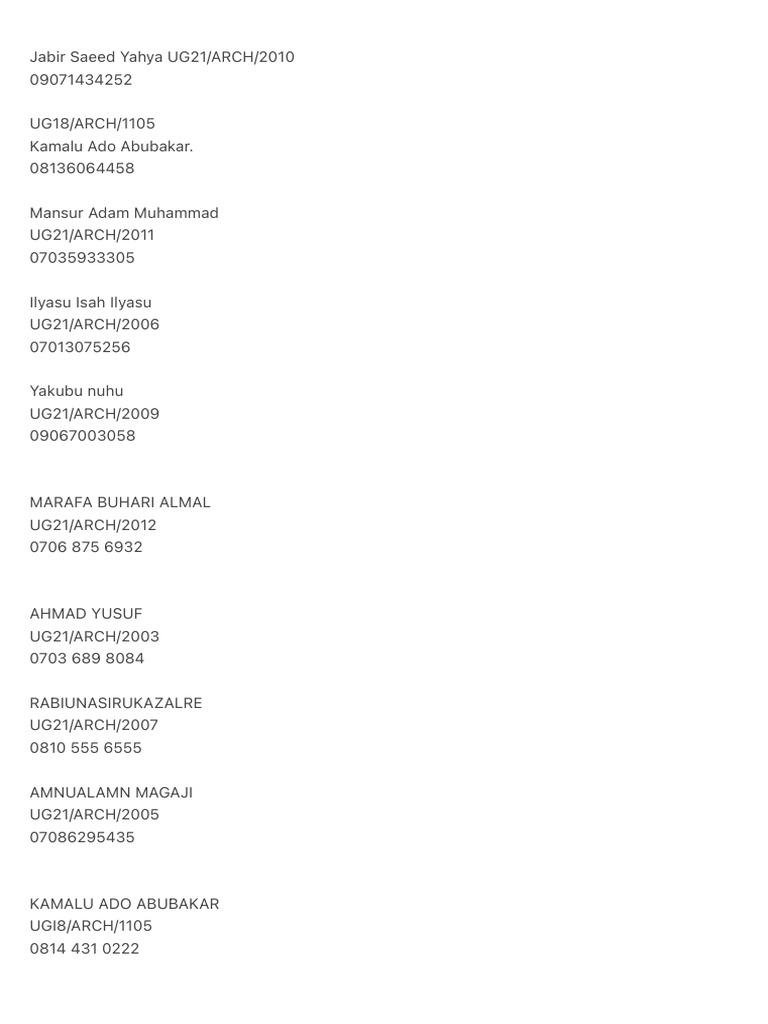Environmental Science Group 20 Members List | PDF