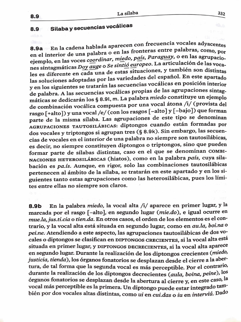 Sílaba y Secuencias Vocálicas. RAE y ASALE 2011 | PDF | Vocal | Sílaba