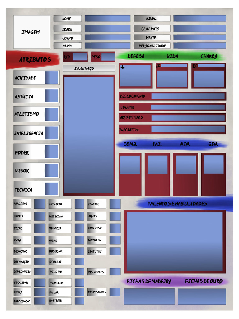 Ficha Sistema d20 | PDF