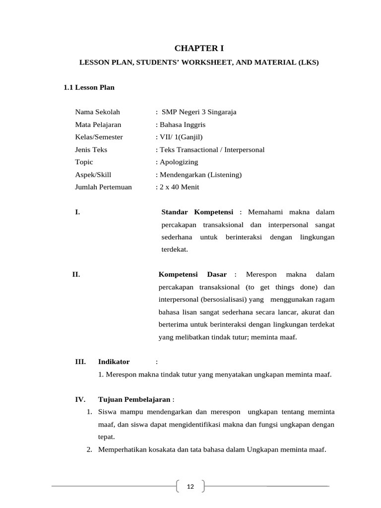 Laporan Microteaching Content | PDF