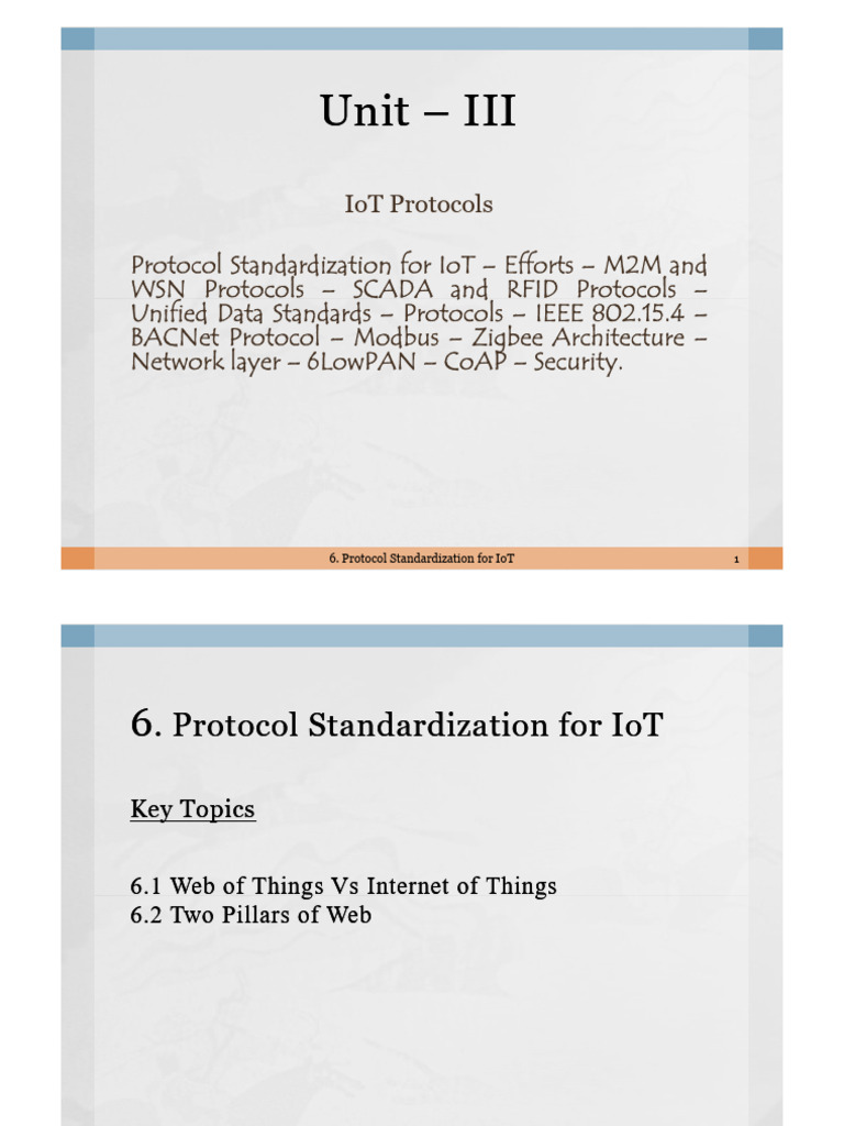 IoT Protocol Standardization Guide | PDF | Radio Frequency Identification | Internet Of Things