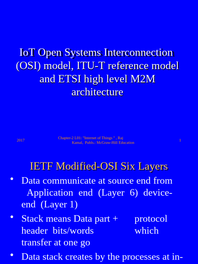 IoT OSI, ITU-T, ETSI Models Explained | PDF | Osi Model | Computer Network