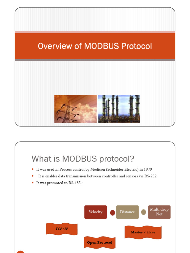 MODBUS Protocol Overview and Applications | PDF | Transmission Control ...