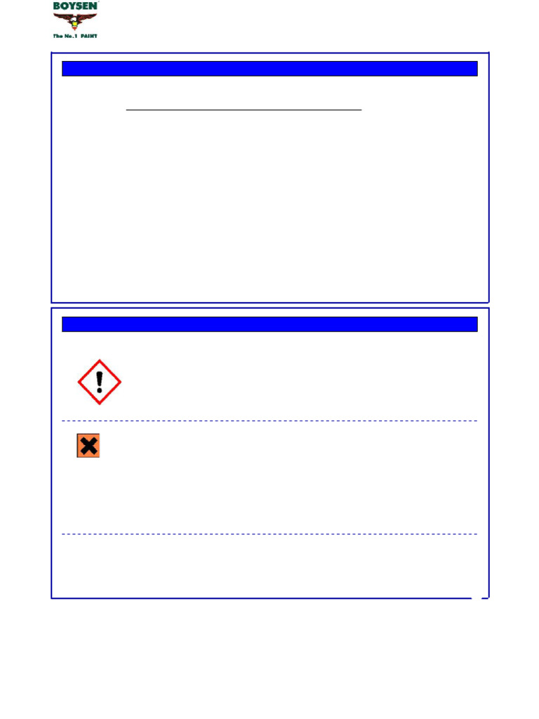 BOYSEN - Latex Color Thalo Blue B1404 | PDF | Dangerous Goods | Toxicity