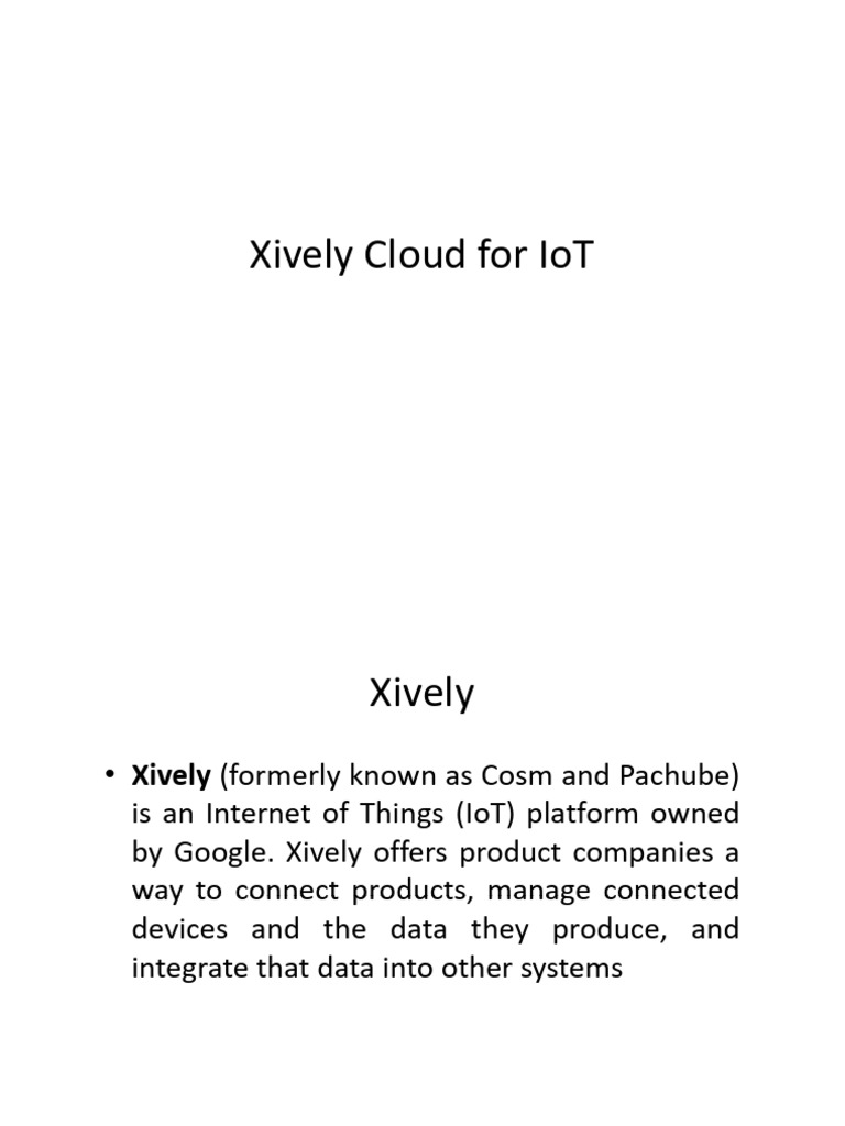 IoT-Unit5-Part4-Xively Cloud For IoT | PDF | Internet Of Things | Arduino