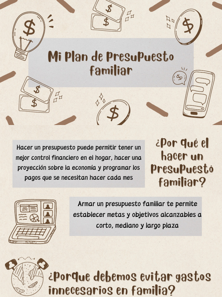 Mi Presupuesto Familiar | PDF | Finanzas y dinero