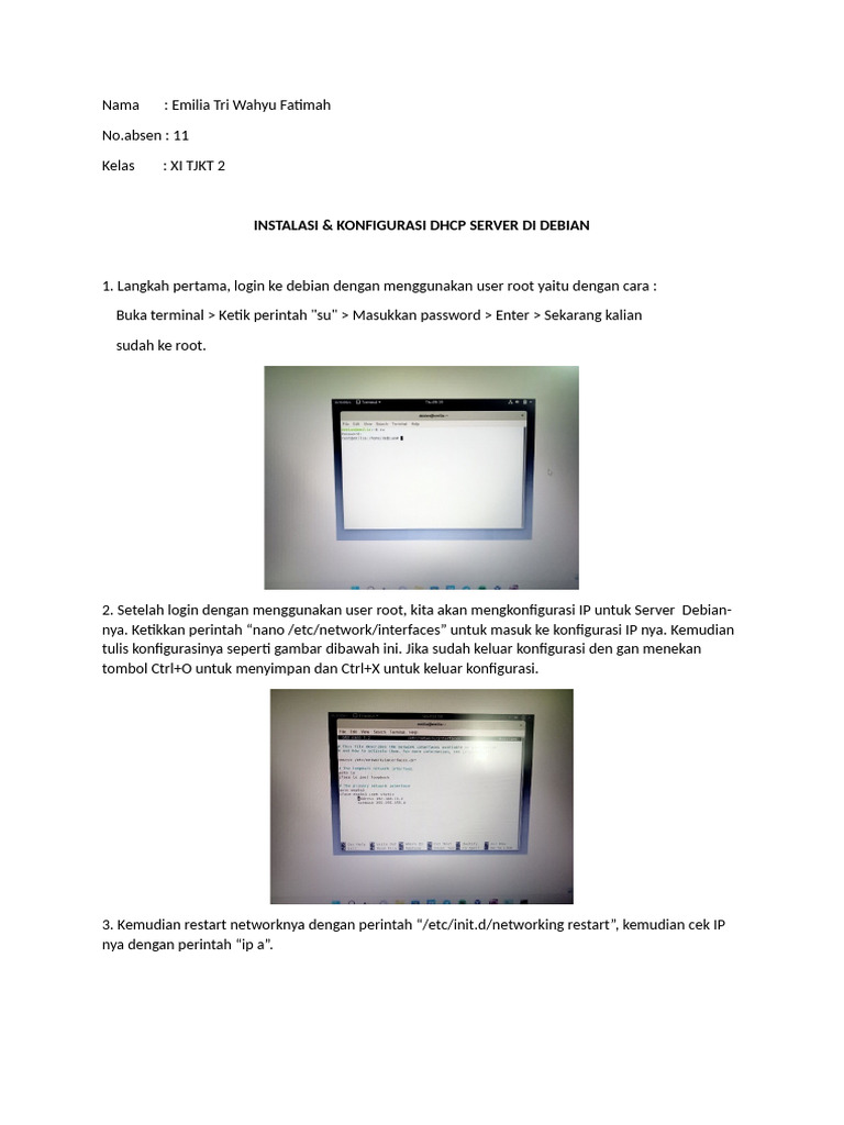 Instalasi & Konfigurasi DHCP | PDF | Metode & Bahan Ajar | Komputer