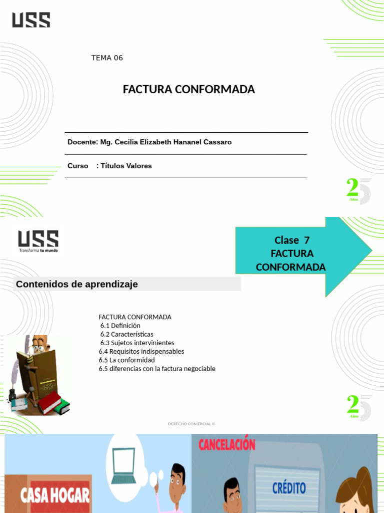 Guía sobre Factura Conformada en Derecho Comercial | PDF | Factura