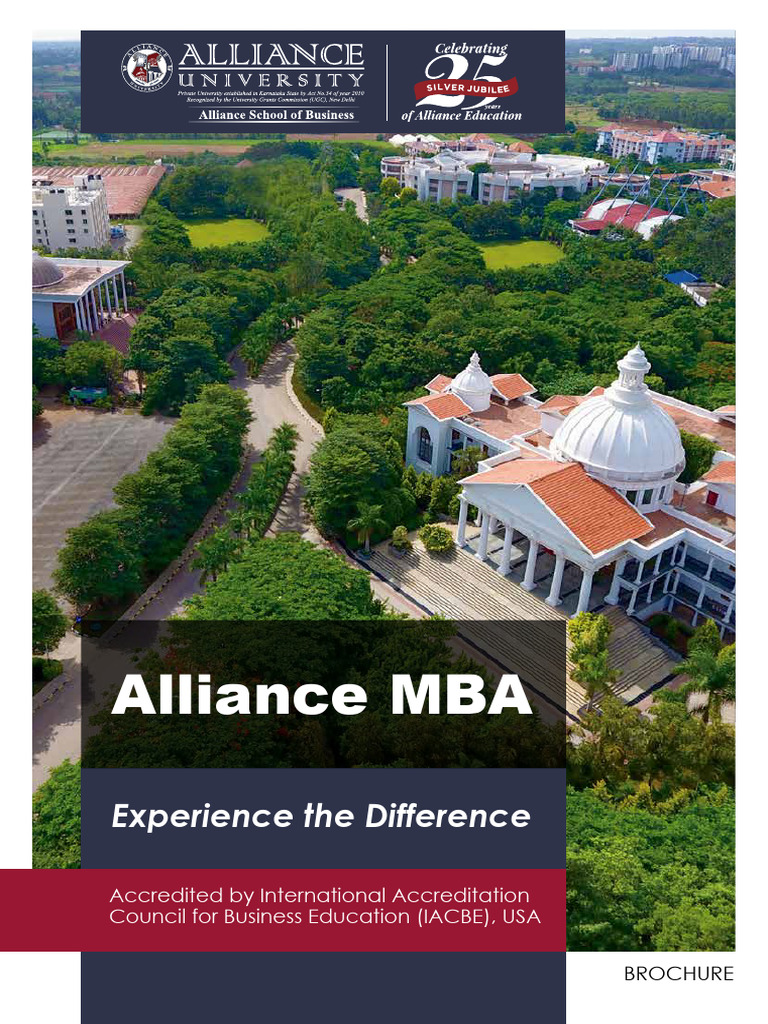 Alliance MBA: Elevate Your Career | PDF | Master Of Business Administration | Bachelor's Degree