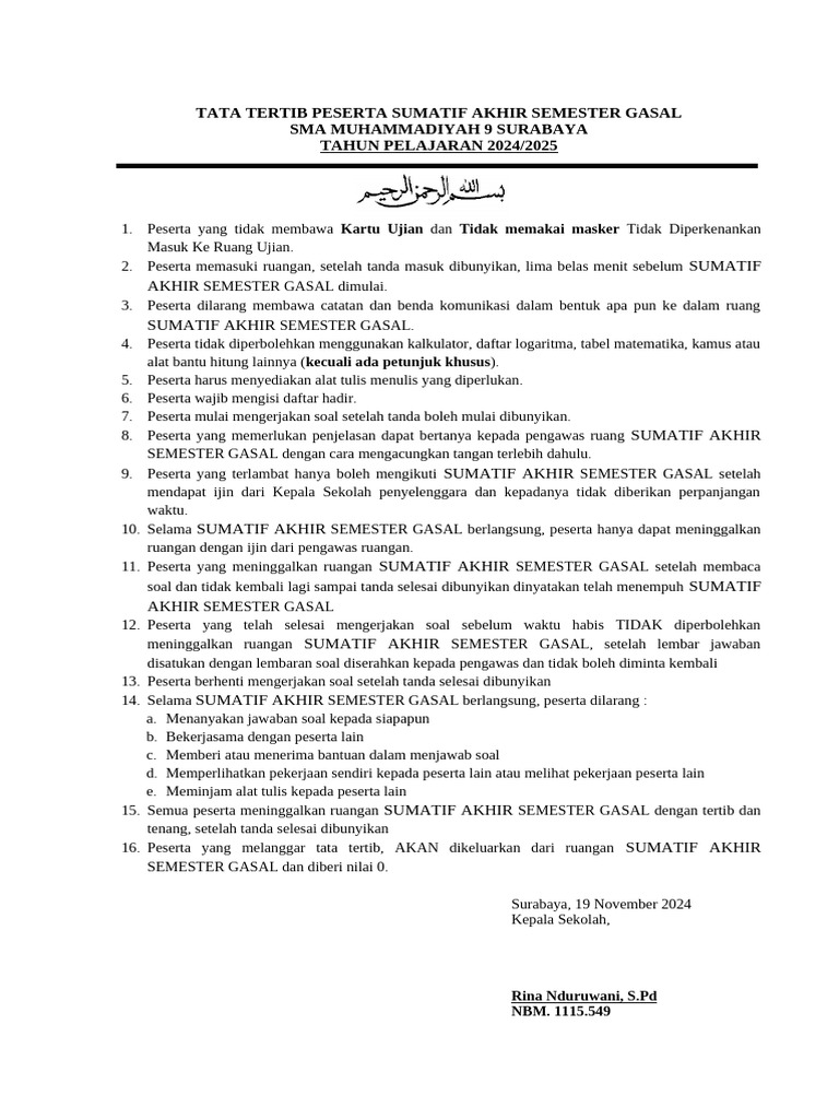 Tatib Sas 2024 - 2025 | PDF