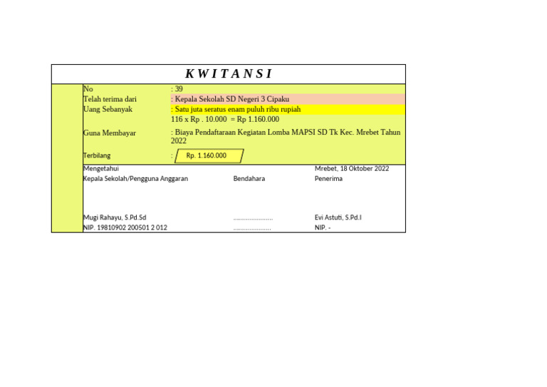 Kwitansi Mapsi | PDF | Memasak, Makanan, & Anggur