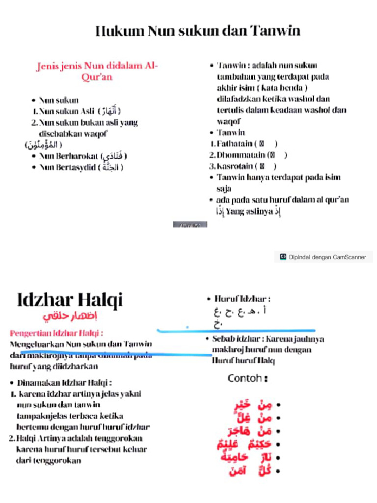 Hukum Nun Dan Mim Sukun | PDF
